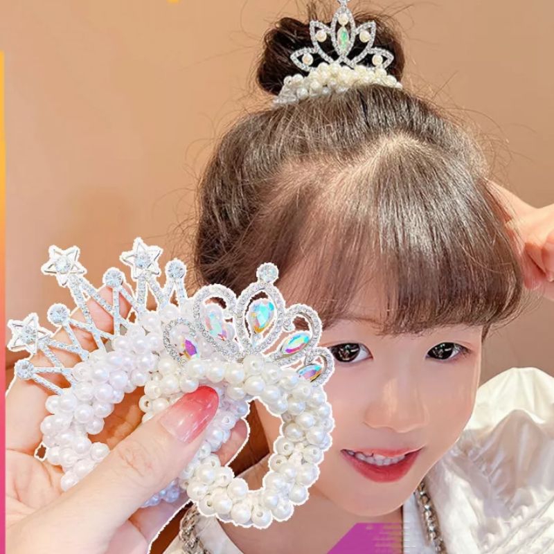 Jual IKAT RAMBUT MUTIARA BERHIASKAN MAHKOTA PRINCESS ANAK DEWASA ...