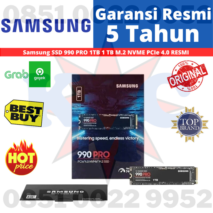 Jual Samsung SSD 990 PRO 1TB 1 TB M.2 PCIe Gen 4 NVMe 2.0 M2 Internal ...