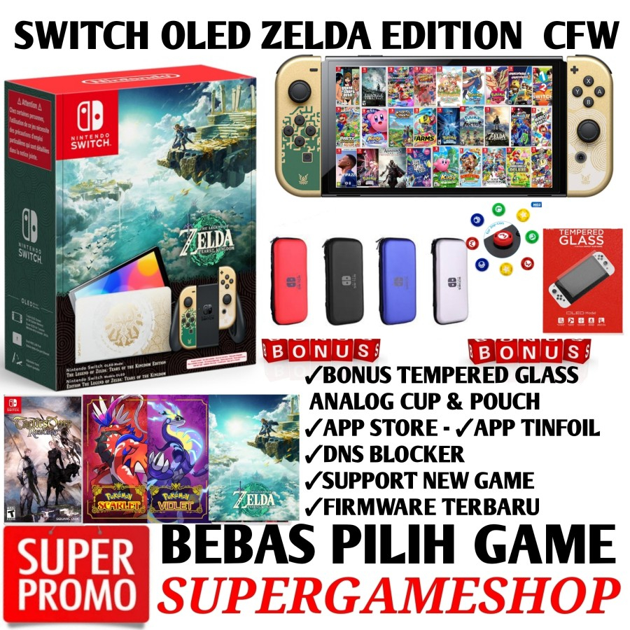 Jual Nintendo Switch OLED CFW Zelda Tears of the Kingdom Full Game Oled CFW | Shopee Indonesia