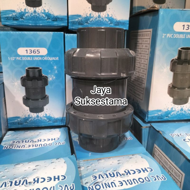 Jual Ball Check Valve PVC 1 1/4" inch Double - Ball Valve True Union ...