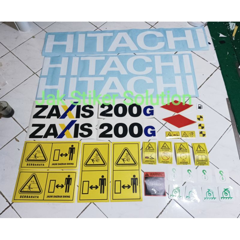 Jual Stiker Hitachi Zaxis 200G Stiker Excavator | Shopee Indonesia
