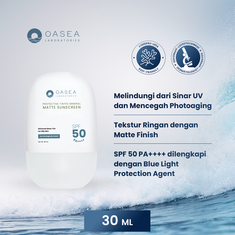 Jual Oasea Protective Tinted Mineral Matte Sunscreen 30 ml | Shopee ...