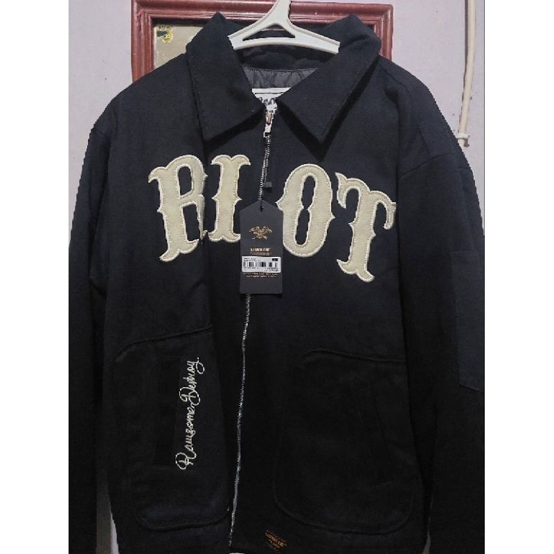 Jual Work Jacket Rawtype Riot - Black Strike 04 | Shopee Indonesia