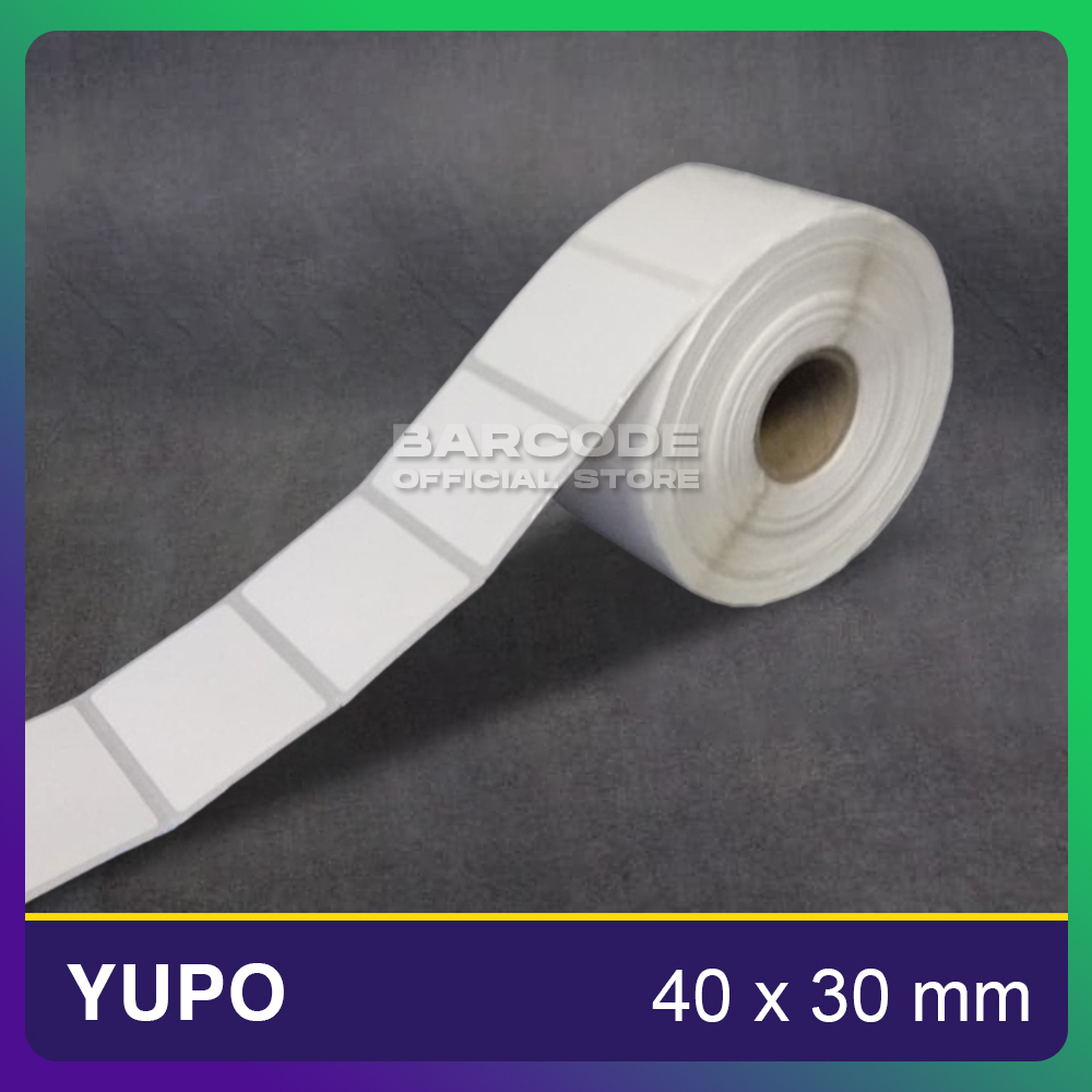 Jual Label Barcode Yupo 40x30 Stiker 1 Line 40 x 30 mm isi 1000 Pcs ...