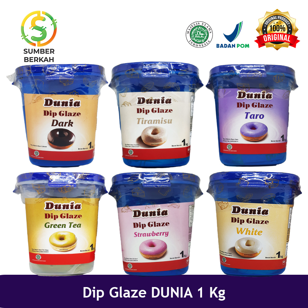 Jual PROMO Dunia Dip Glaze 1 kg Celupan Topping Selai Olesan Donat ...