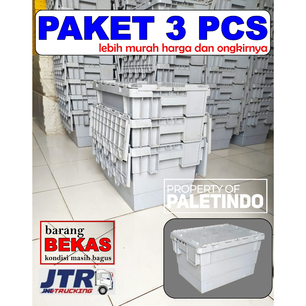 Jual PAKET 3 PCS Container Plastik Logistik/ Container Alfa - Indomaret ...