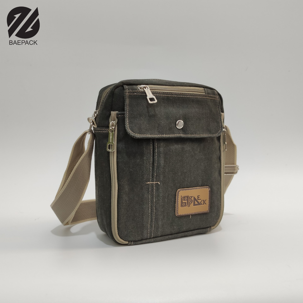 Jual Tas Bahu Pria Premium Kanvas Xavier Navy Original Baepack / Sling ...
