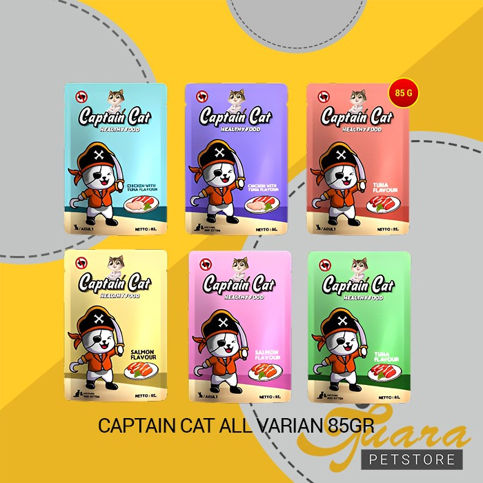Jual Makanan Basah Kucing Captain Wet Food Pouch 85 Gram | Shopee Indonesia