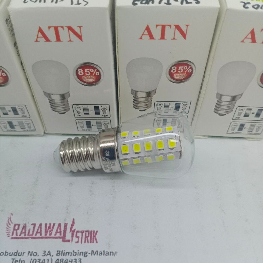 Jual led fitting e14 3w lampu kulkas lampu hias cabe led putih kaca bening | Shopee Indonesia