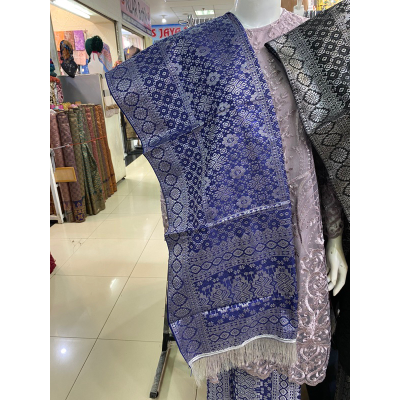 Jual kain songket + selendang / songket padang / songket sumatera barat ...