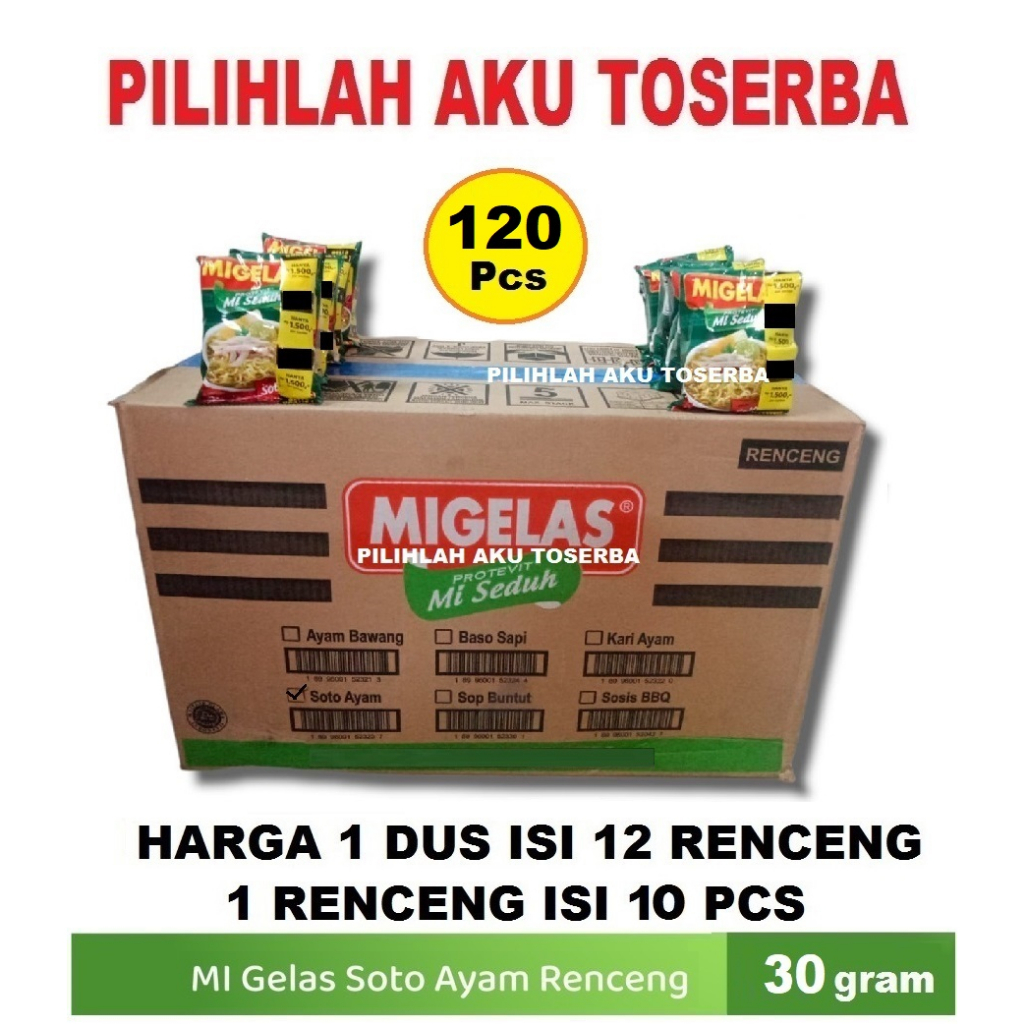Jual Mie Gelas Migelas Rasa Soto Ayam @30 Gr - (HARGA 1 DUS isi 12 ...