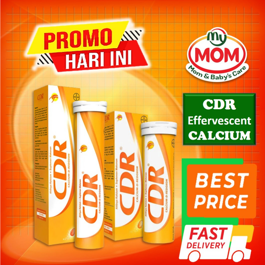Jual CDR Effervescent Calcium Isi 10S & 15S - CDR Suplemen Kalsium ...