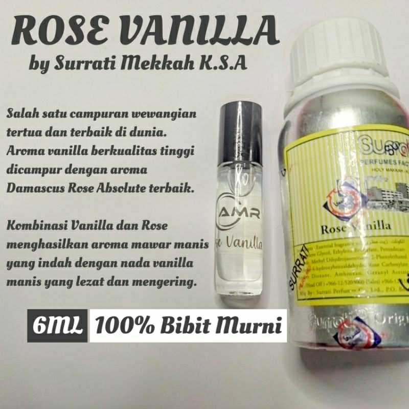 Jual Parfum ROSE VANILLA By Surrati 6 ML: Nikmati Keistimewaan Aroma ...