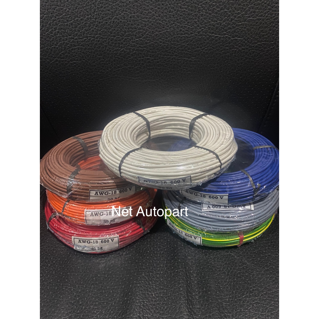 Jual Harga 1 Meter Kabel Listrik AWG 18 Serabut 600V | Shopee Indonesia
