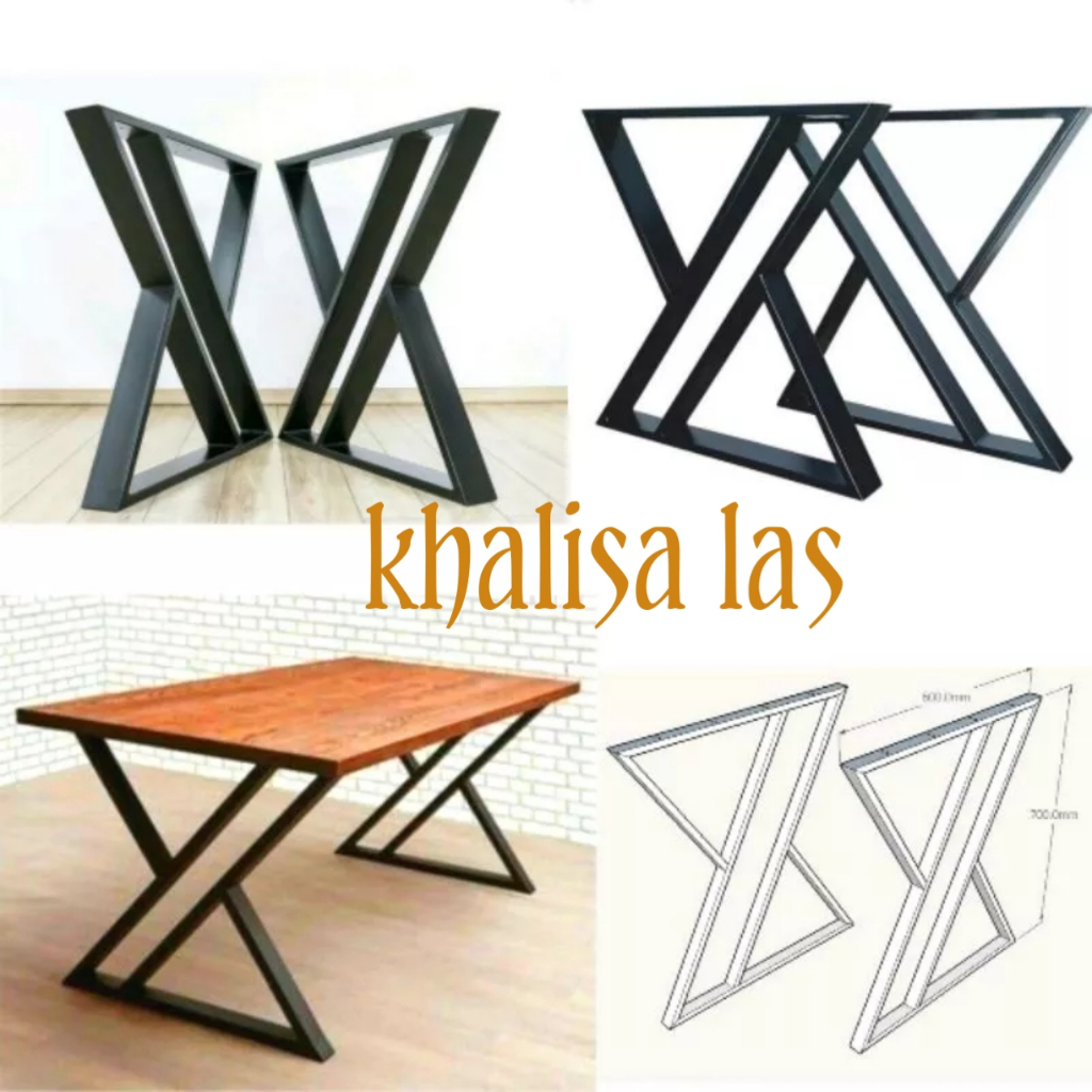 Jual 1 SET KAKI MEJA BESI HOLLOW KAKI MEJA BESI MINIMALIS | Shopee ...