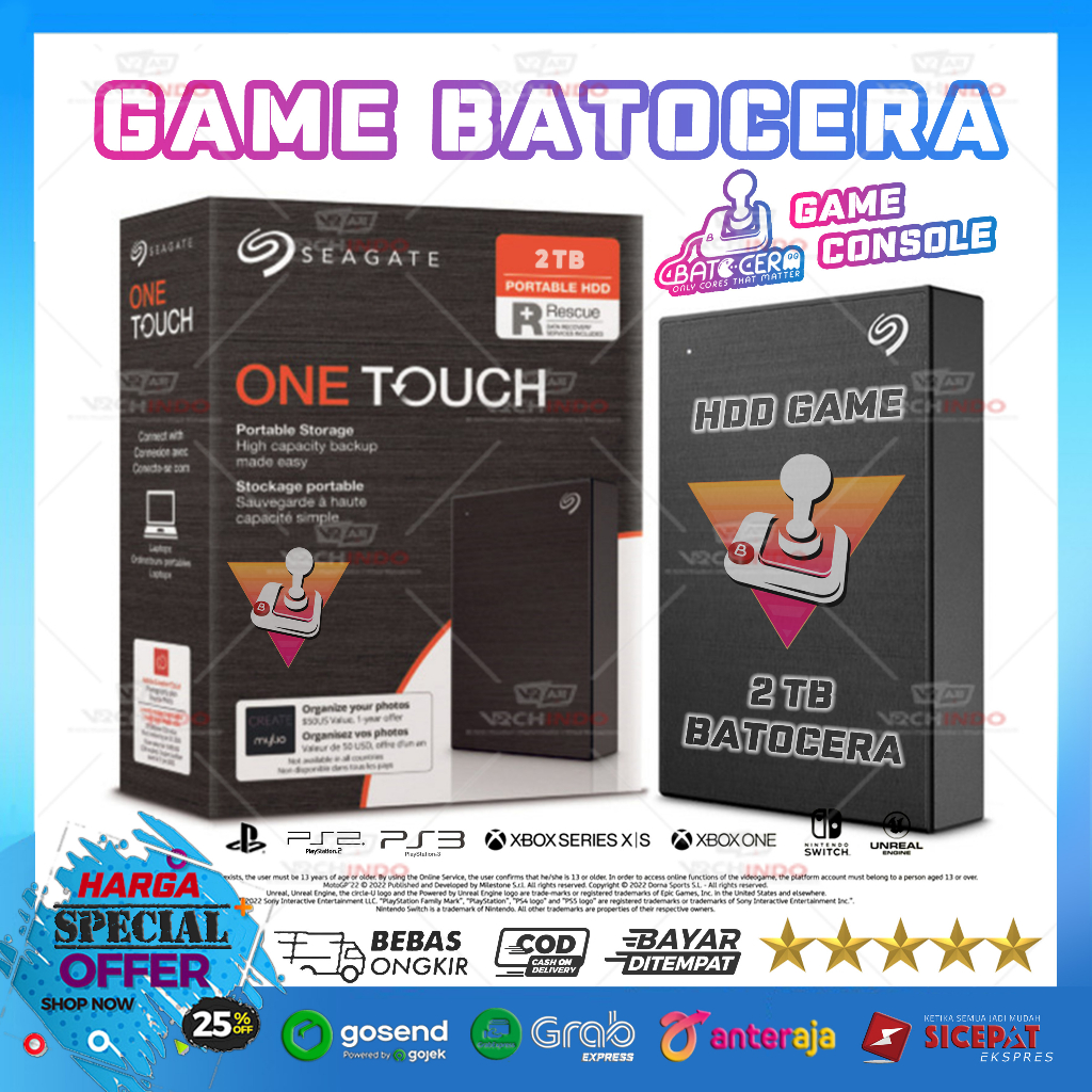 Jual Hardisk External Game Batocera / Retrobat 2TB - All in One HDD ...