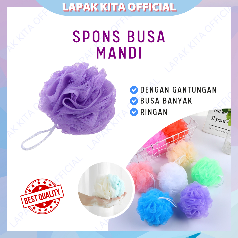 Jual Spons busa spons mandi shower puff besar padat berkualitas sponge ...