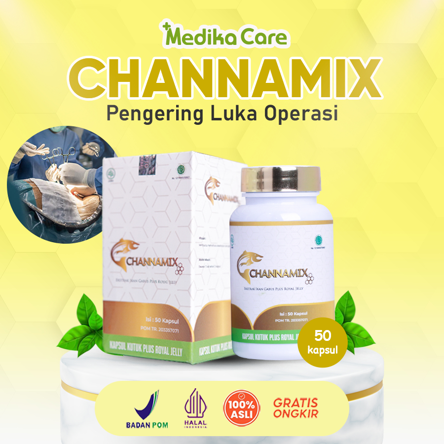 Jual Channamix kapsul Ikan Gabus - Pengering luka pasca operasi ...