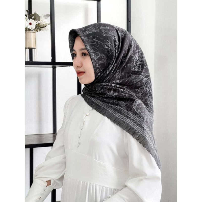 Jual HIJAB SEGI EMPAT VOAL MOTIF Bestseller // VOAL MOTIF premium JILBAB MOTIF SEGI EMPAT ...