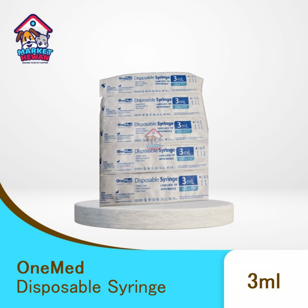 Jual Disposable Syringe 1 3 5 10 20 50 CC Ml OneMed Spluid One Med | Shopee Indonesia