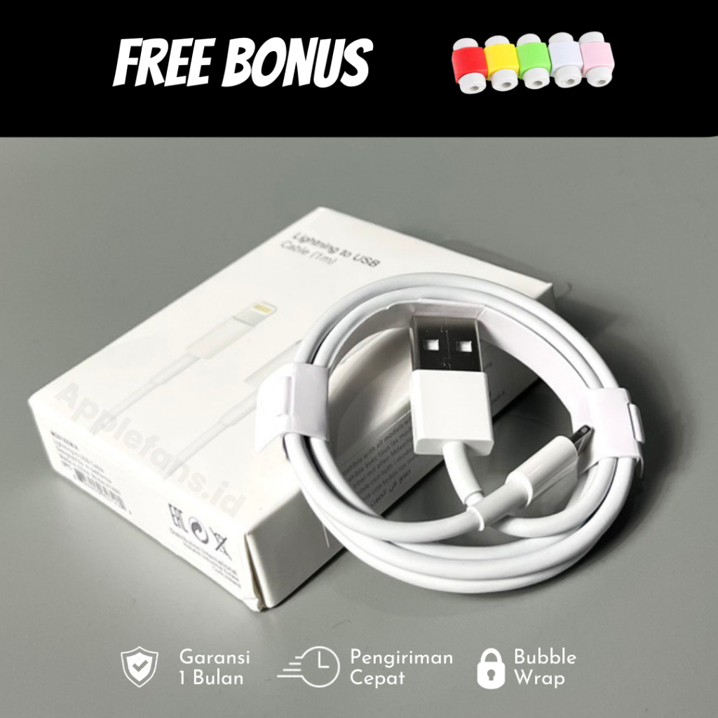 Jual KABEL CHARGER USB LIGHT 1 METER ORIGINAL | Shopee Indonesia