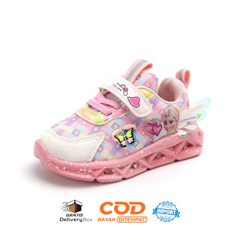 Jual 100% IMPORT!! Sepatu LED Anak Perempuan Karakter Kartun Lucu ...