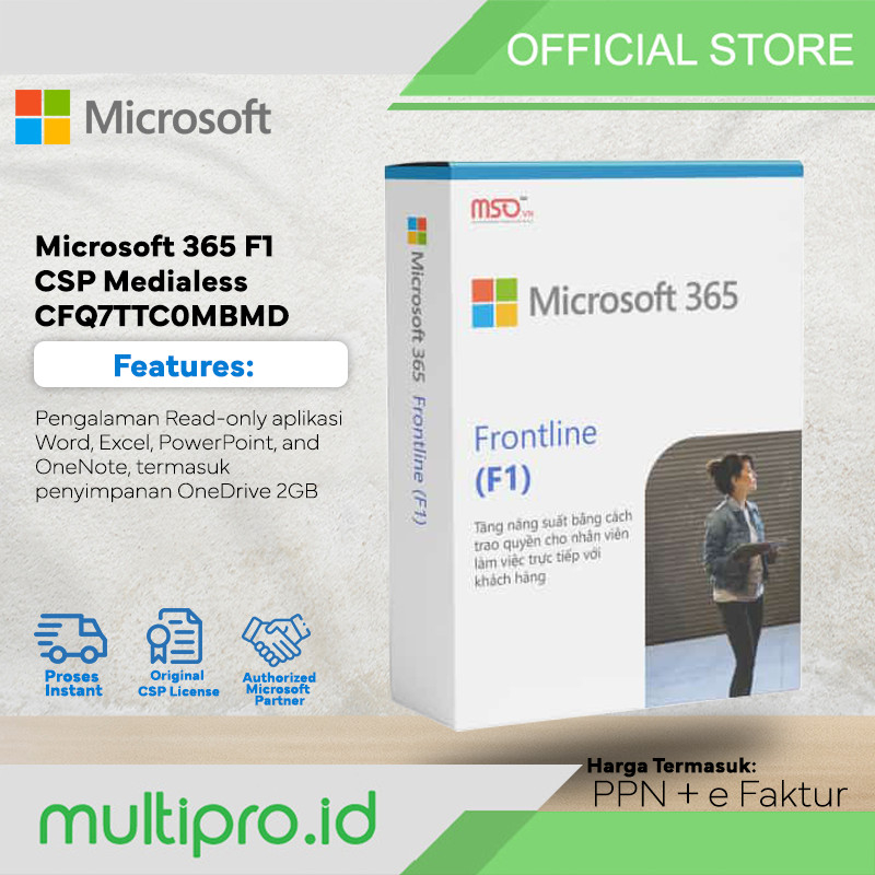 Jual Microsoft 365 F1 CSP Medialess CFQ7TTC0MBMD | Shopee Indonesia
