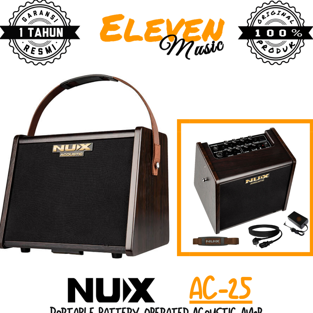 Jual Nux AC25 Stageman Portable Giutar Acoustic Amplifier NUX AC-25 | Shopee Indonesia