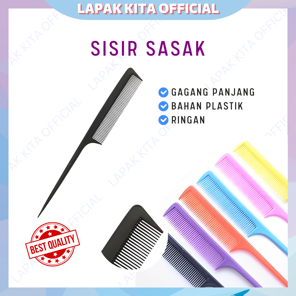 Jual Sisir sasak rambut salon panjang praktis ukuran mini bahan plastik ...