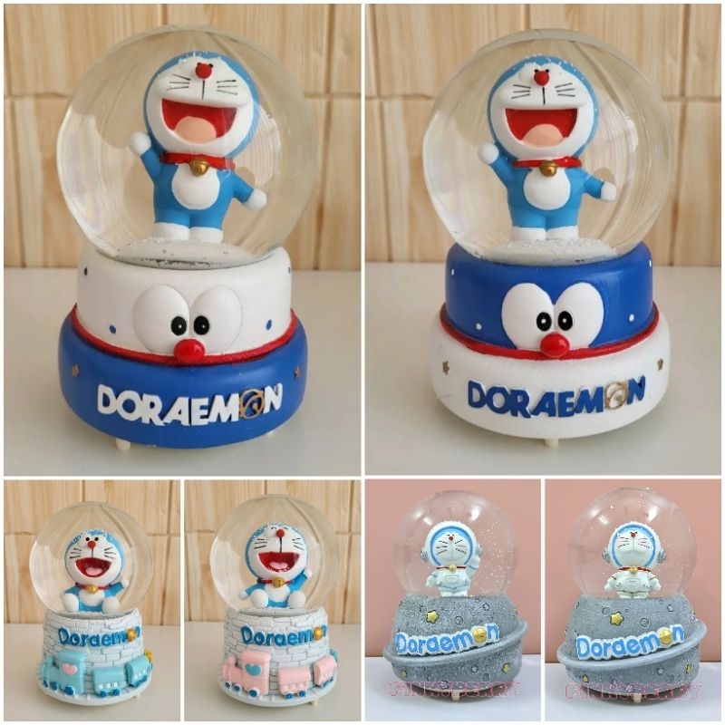 Jual Snowball Pajangan Bola Kaca Music Box Doraemon XL (100) + Lampu ...