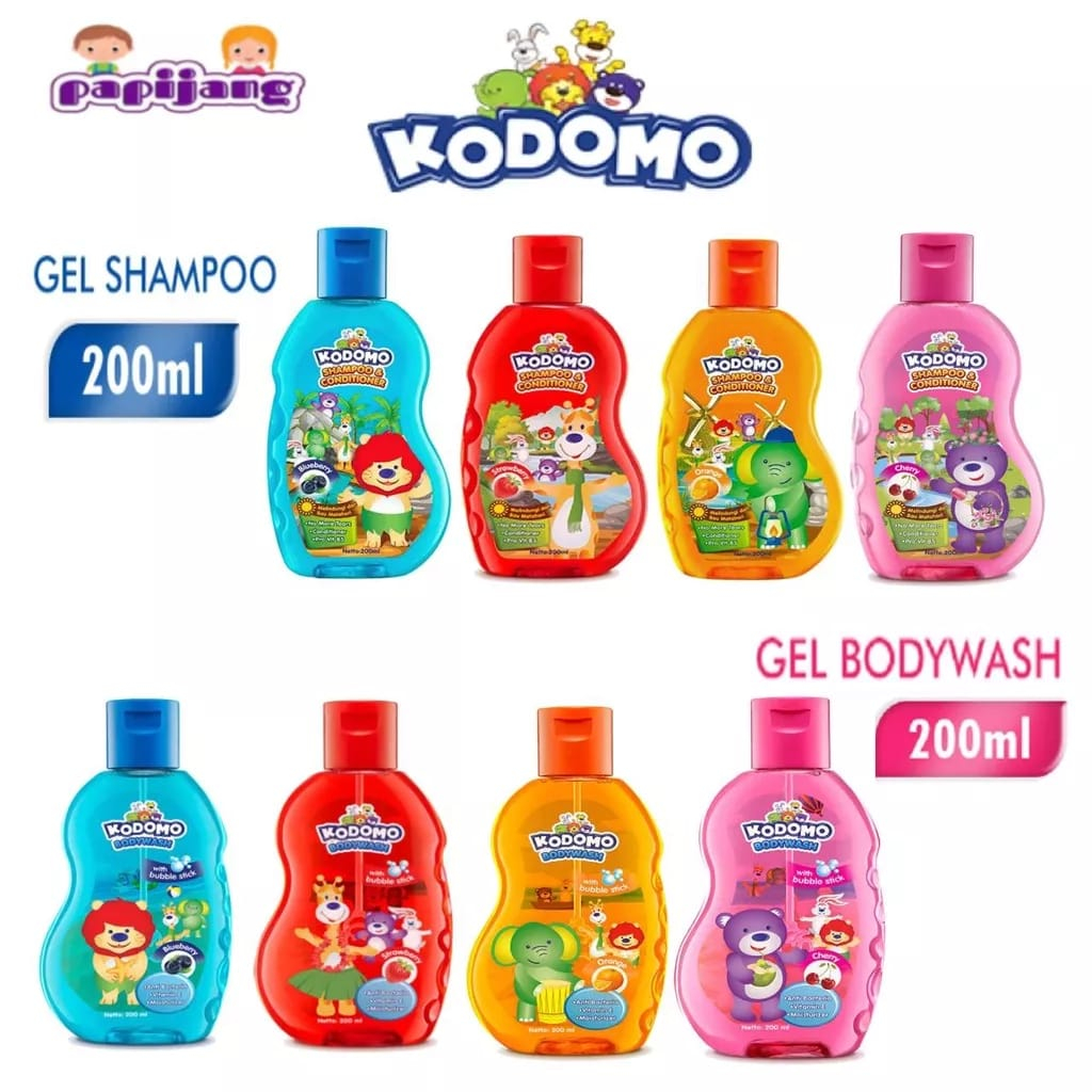 Jual Body wash Kodomo Gel Kemasan Botol Kids Body Wash / Shampoo & Conditioner 100mL / 200mL ...