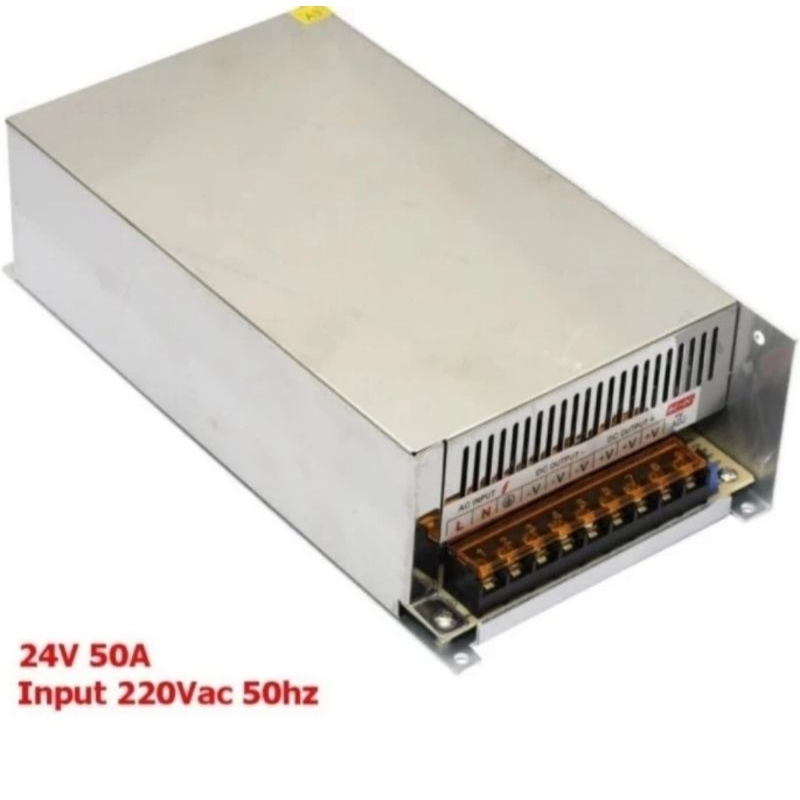 Jual power supply 24v 50a 1200w catu daya AC DC 24 volt 50 ampere transformator switching smps ...