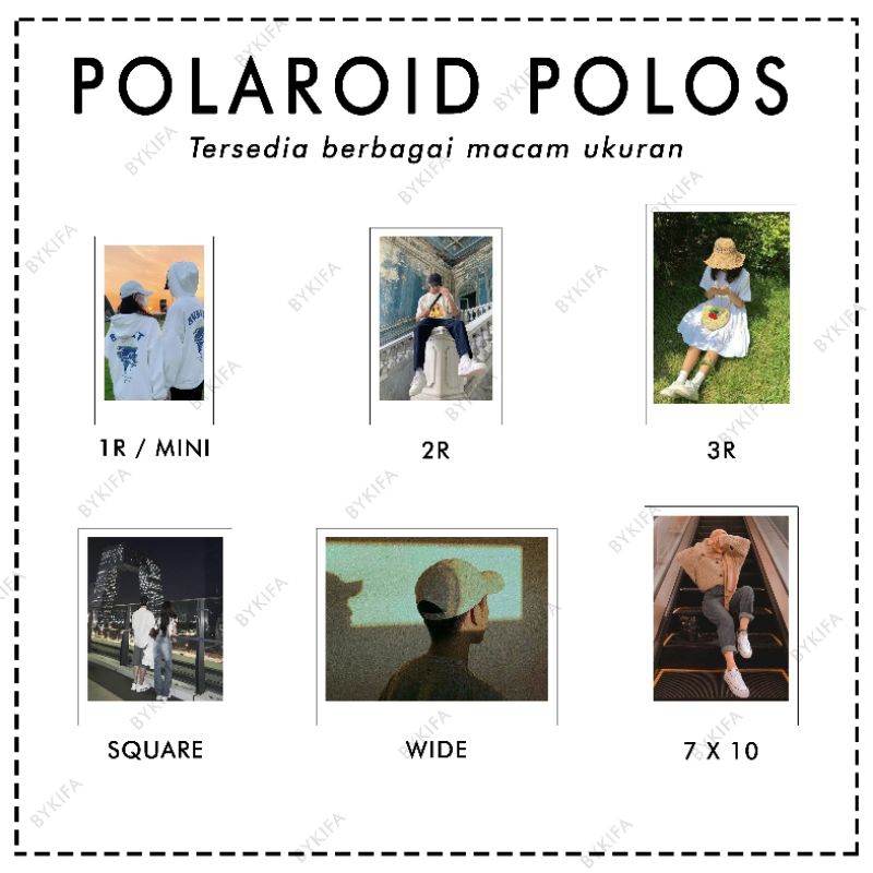 Jual [BYKIFA] [TANPA PO] [FREE BUBBLE] CETAK FOTO POLAROID POLOS - 1R/MINI, 2R, 3R, WIDE, 7x10 ...