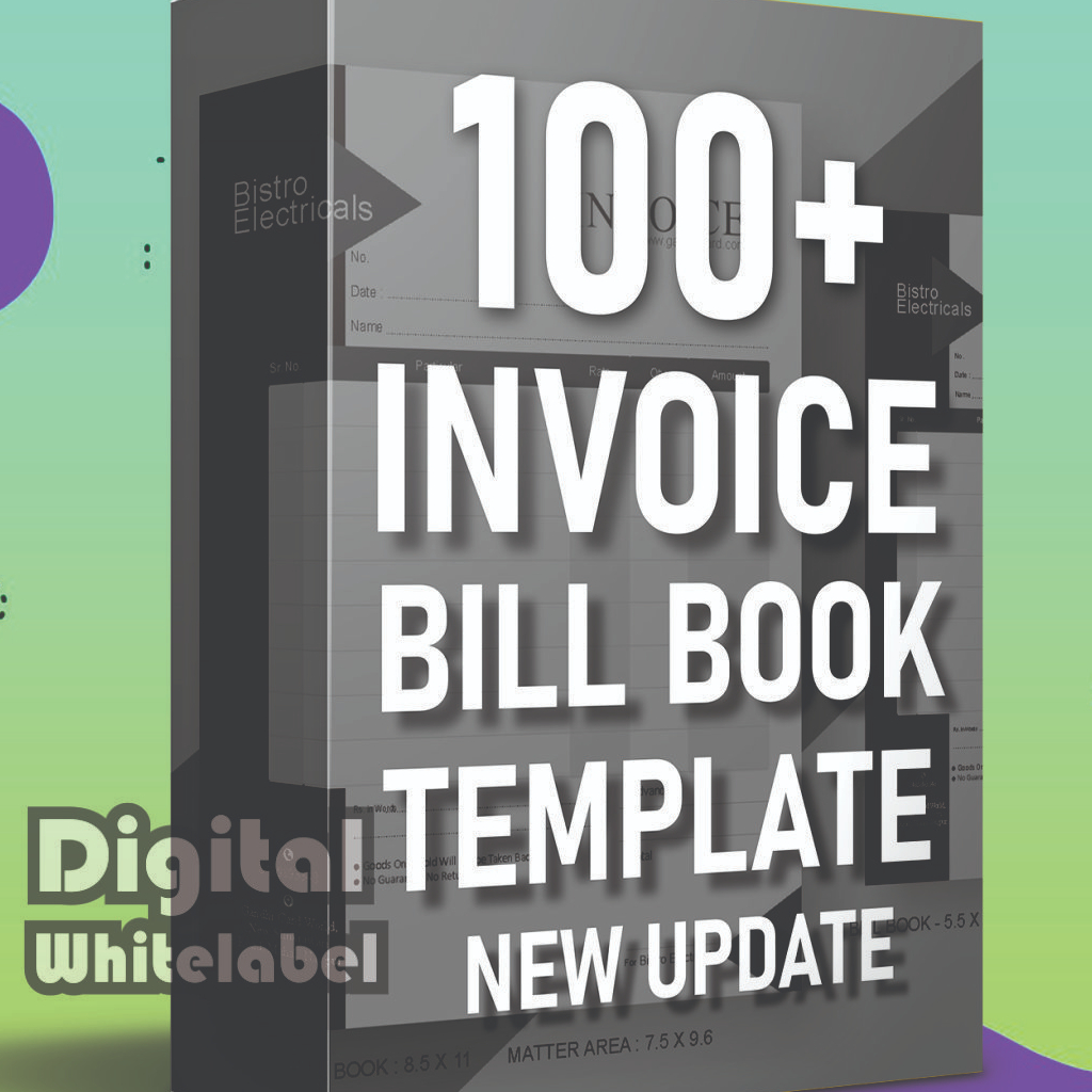 Jual 100 Desain Bill Book Invoice BW Edition Coreldraw x4 | Shopee ...