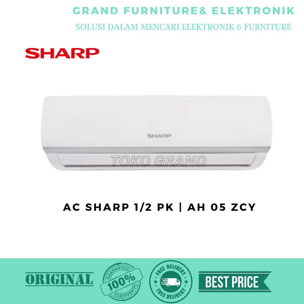 Jual AC SHARP 1/2 PK | AH 05 ZCY | GRATIS PEMASANGAN | Shopee Indonesia