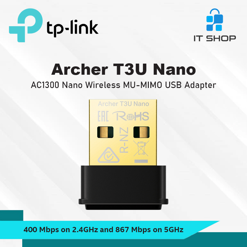 Jual TP-Link TPLINK Archer T3U AC1300 Nano Wireless MU-MIMO USB Adapter ...