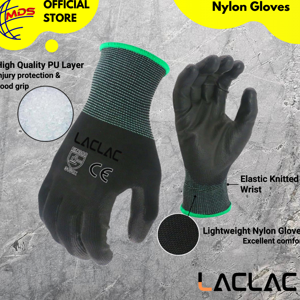 Jual LACLAC Sarung Tangan Tukang Kerja Proyek Original Safety Gloves ...