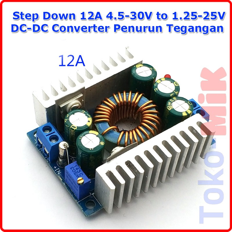 Jual DC-DC Step Down Regulator Modul Power Supply 12A 1.2-36V 200W ...