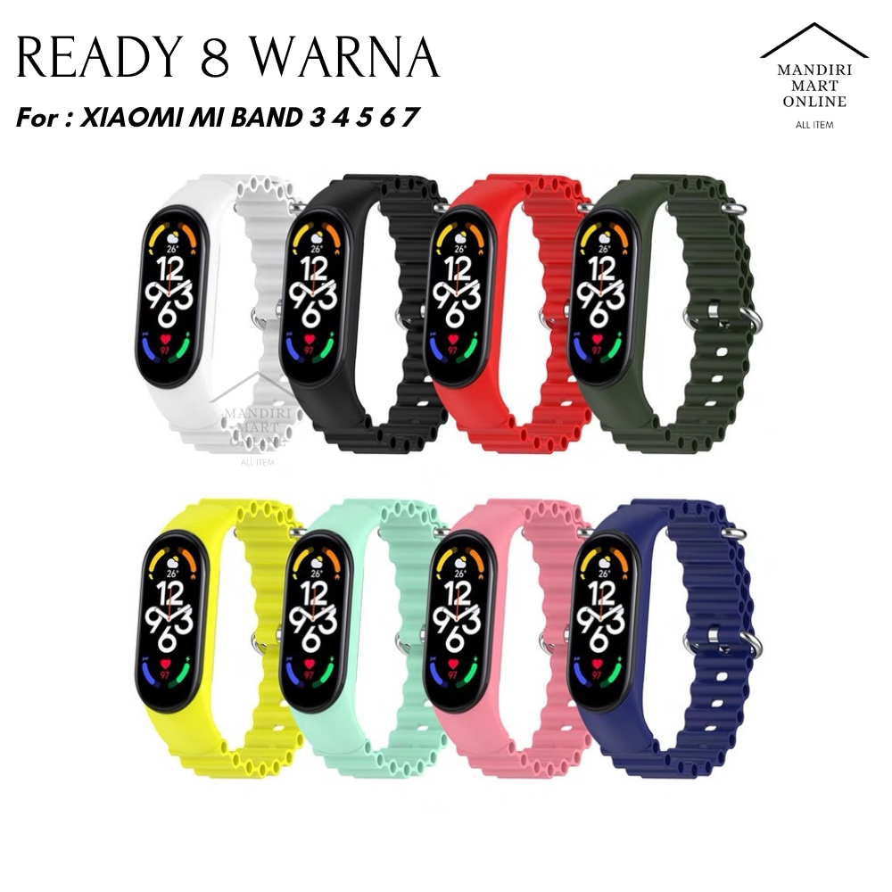 Jual Strap Xiaomi Mi band 7 6 5 4 3 Ocean / Tali Miband 3/4/5/6/7 Silicone | Shopee Indonesia