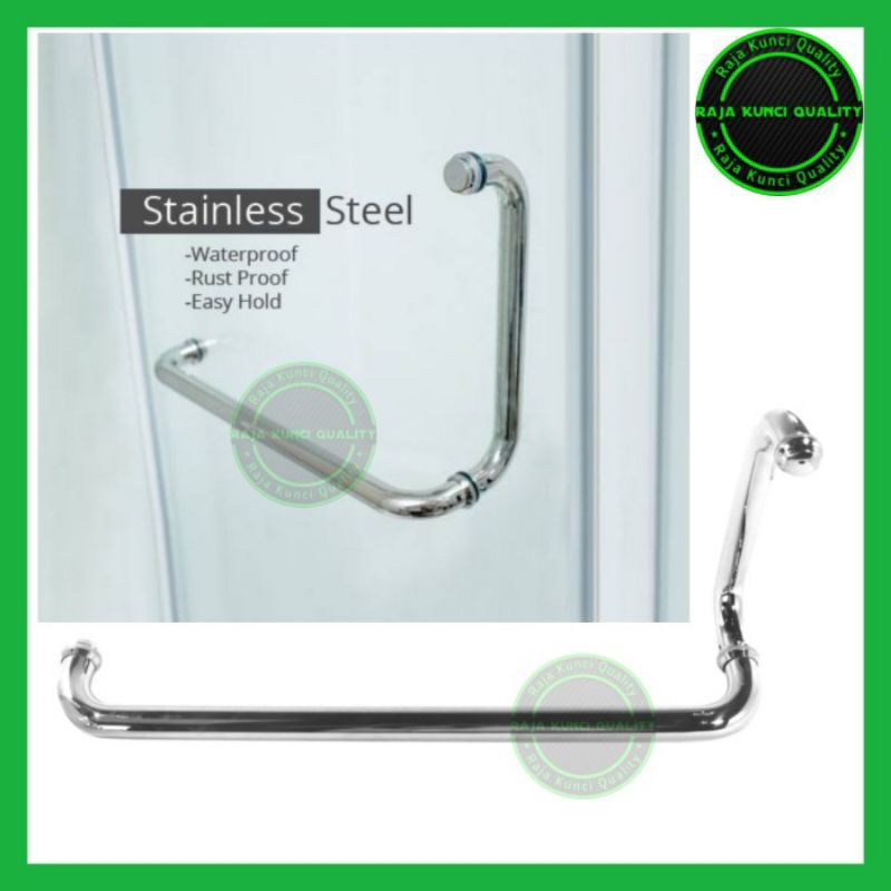 Jual HANDLE SHOWER 15X45 CM GAGANG PINTU KACA KAMAR MANDI TOILET SHOWER ...