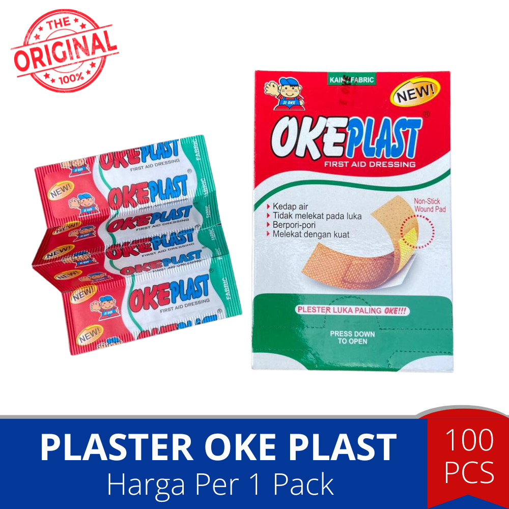 Jual Plaster Penutup Luka Kain Lentur Dan Kedap Air OKEPLAST - ORIGINAL ...