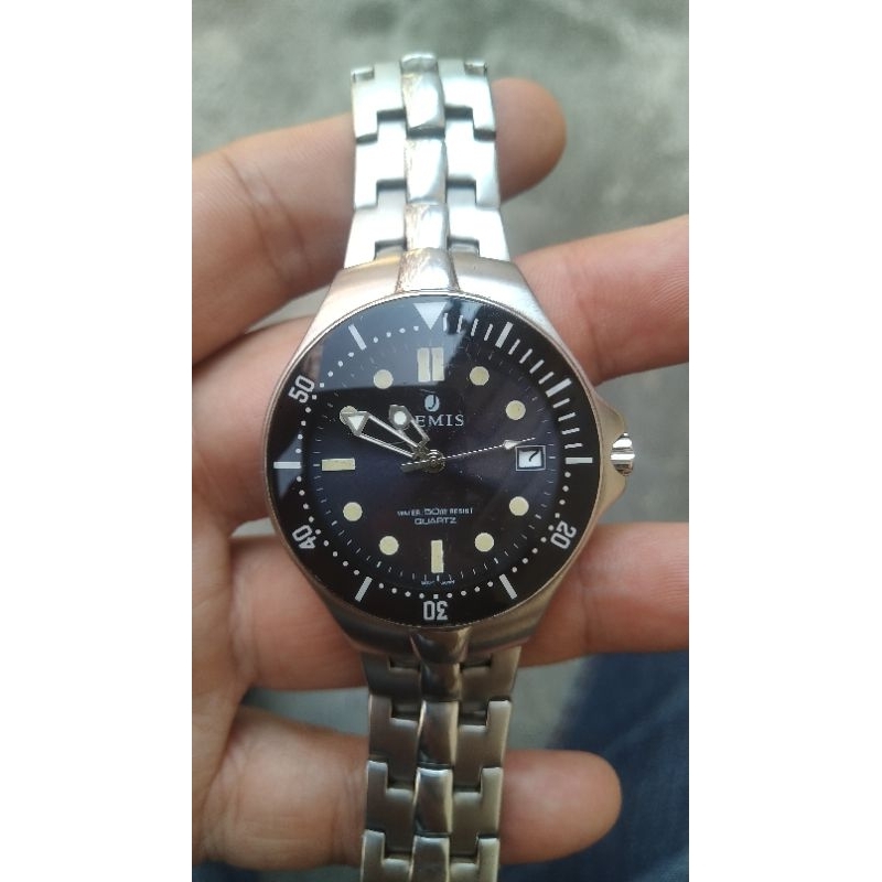 Jual jam tangan jemis quartz by seiko diver style second bekas original | Shopee Indonesia