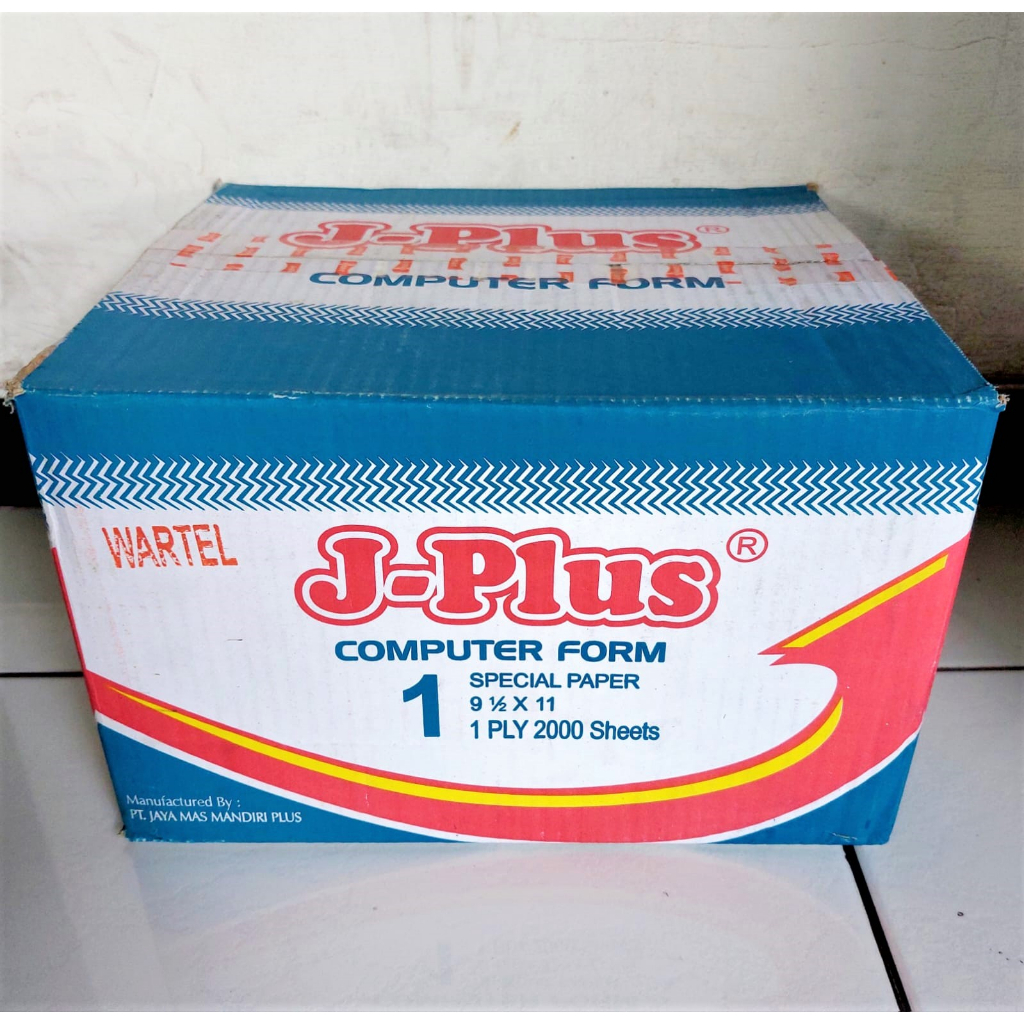 Jual Continuous form NCR J Plus WARTEL 4,75 x 5,5 1 ply 9,5:2x11:2 CF ...