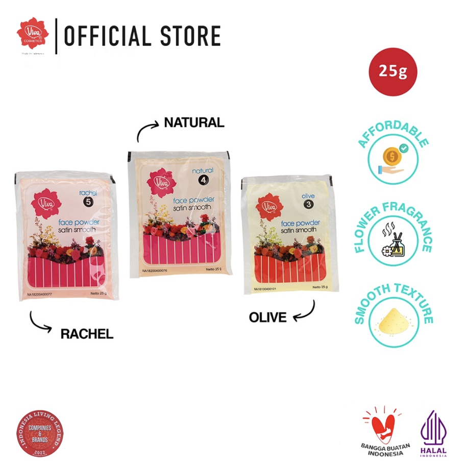 Jual Viva Face Powder Satin Smooth - Sachet [GROSIR Bisa Mix Varian ...