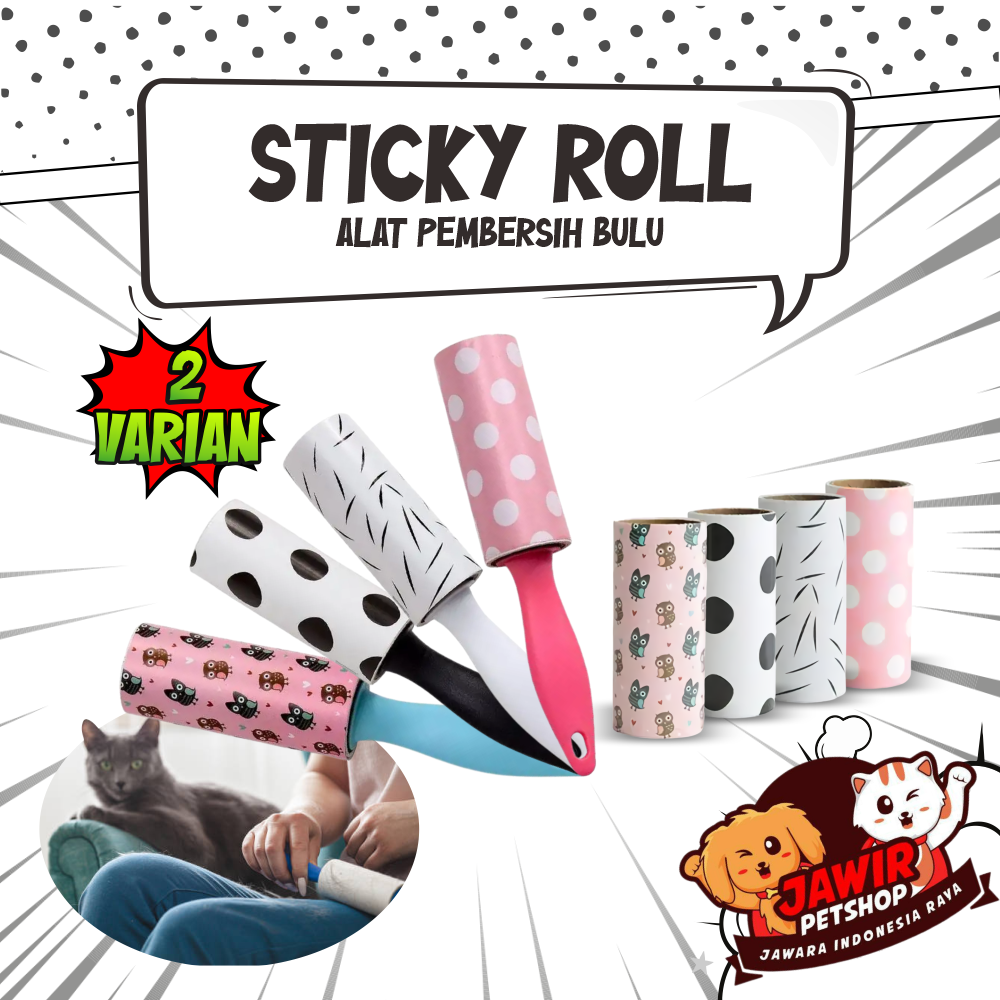 Jual STICKY ROLL pembersih bulu kucing anjing di baju sofa penghilang ...