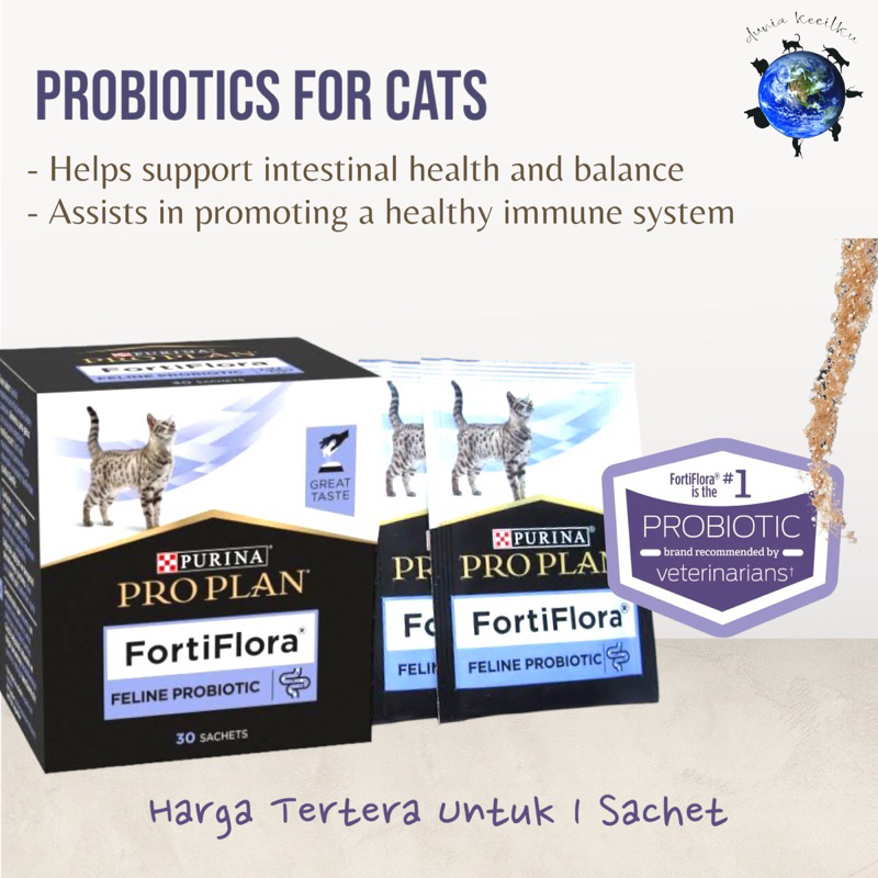 Jual Purina Pro Plan Fortiflora Probiotic For Cats Suplemen Pencernaan ...