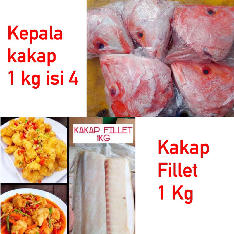 Jual IKAN KAKAP FILLET 1 KG / KEPALA KAKAP MERAH 1 KG / IKAN KAKAP ...