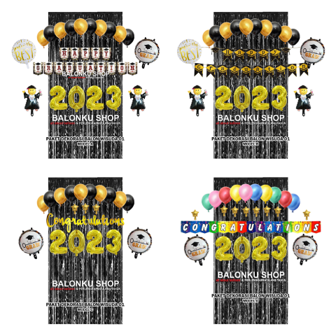 Jual Paket Dekorasi Balon Wisuda / Paket Dekor Balon Graduation 01 ...