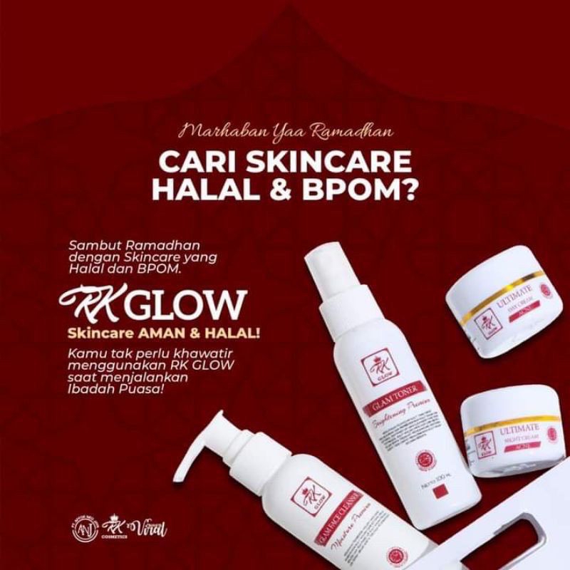 Jual RK Glow Cream Series Kosmetik Viral Paket Premium dan acne halal ...