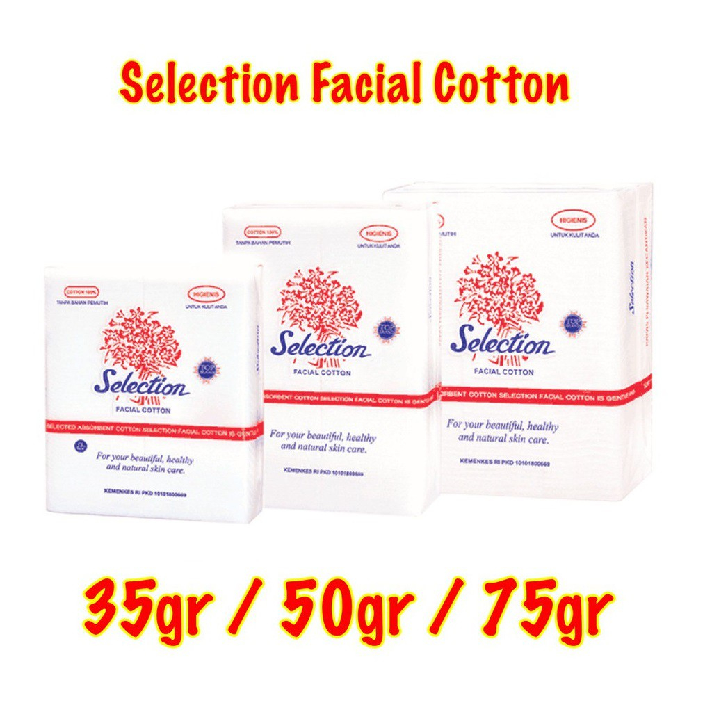 Jual Kapas Selection 35gr-50gr-75gr ORIGINAL-BPOM | Shopee Indonesia